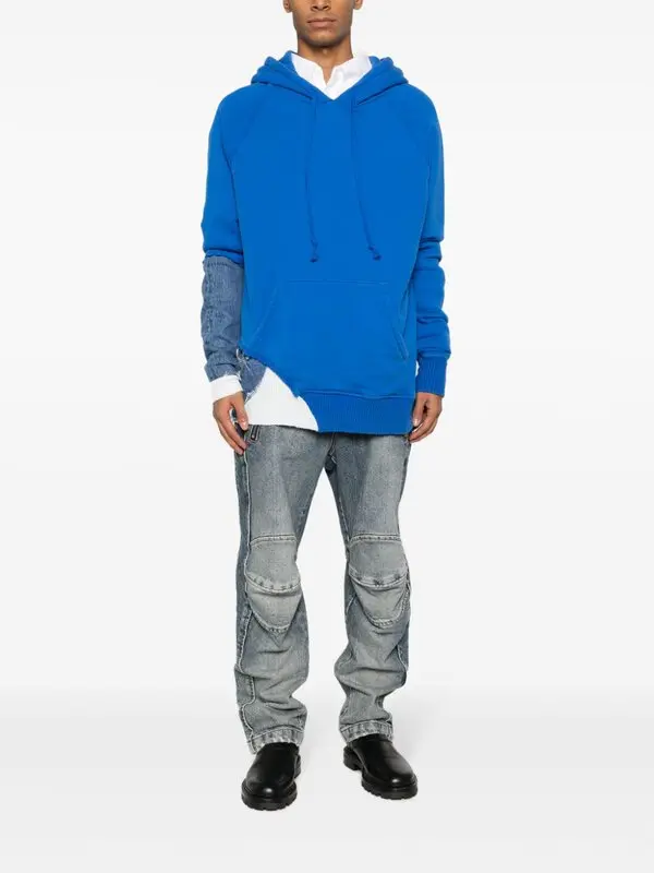 GREG LAUREN Fragment Panelled Hoodie