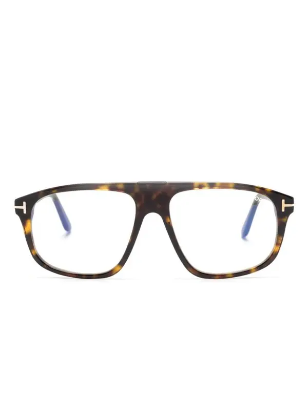 TOM FORD Pilot-frame Glasses - Brown
