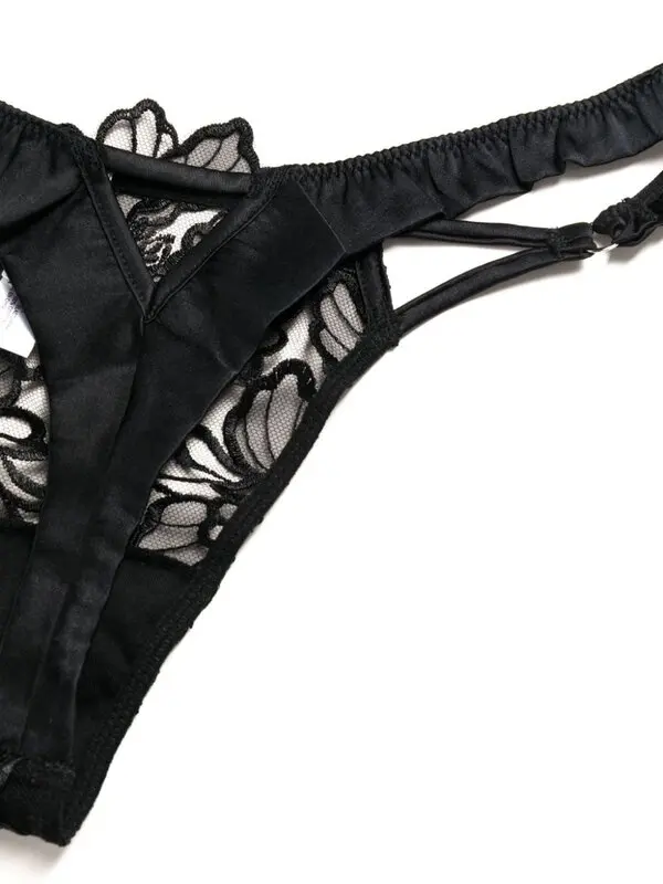 FLEUR DU MAL Whitney Embroidered Thong