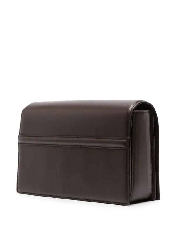 TOTEME T-flap Leather Crossbody Bag - Brown