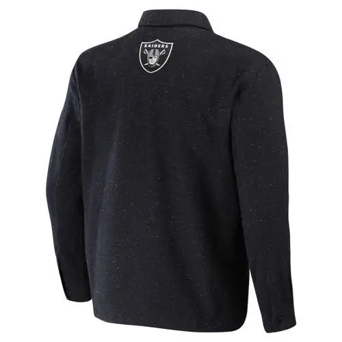 NFL X DARIUS RUCKER Collection Fanatics Las Vegas Raiders Shacket Full-snap Jacket