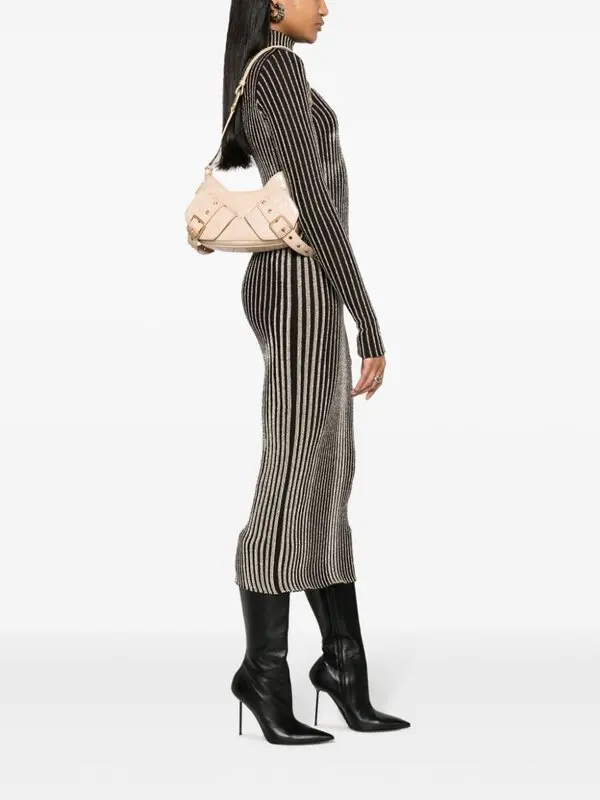 BIASIA Y2k Crocodile-embossed Shoulder Bag - Neutrals