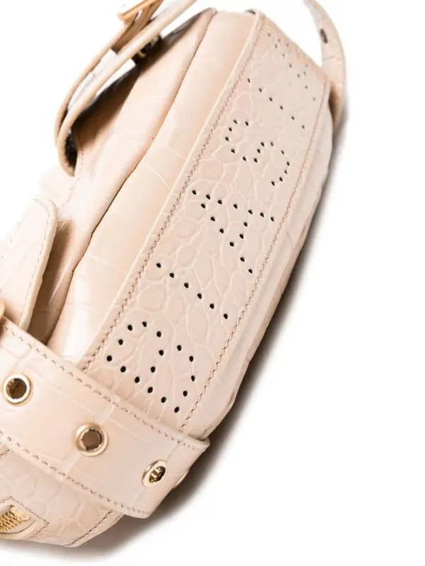 BIASIA Y2k Crocodile-embossed Shoulder Bag - Neutrals