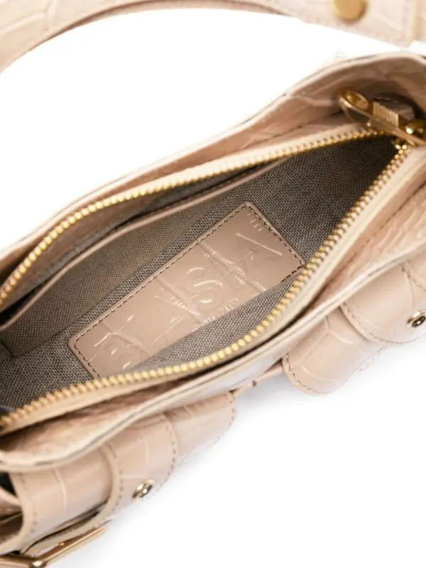 BIASIA Y2k Crocodile-embossed Shoulder Bag - Neutrals