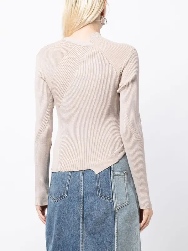 FENG CHEN WANG Ribbed-knit Jumper - Pink