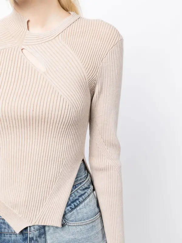 FENG CHEN WANG Ribbed-knit Jumper - Pink