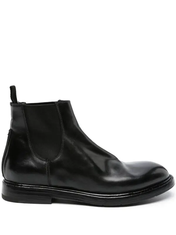 Premiata Leather Chelsea Boots - Black