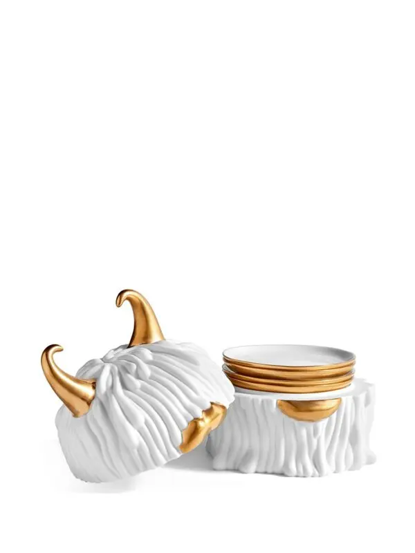 L'Objet Haas Lynda Porcelain Box And Plates