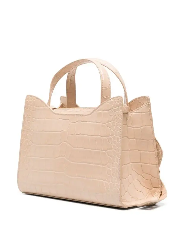 BIASIA Crocodile-embossed Leather Tote Bag