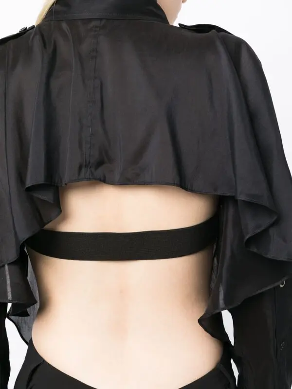 Undercover Cut-out Cotton Blend Shirt - Black