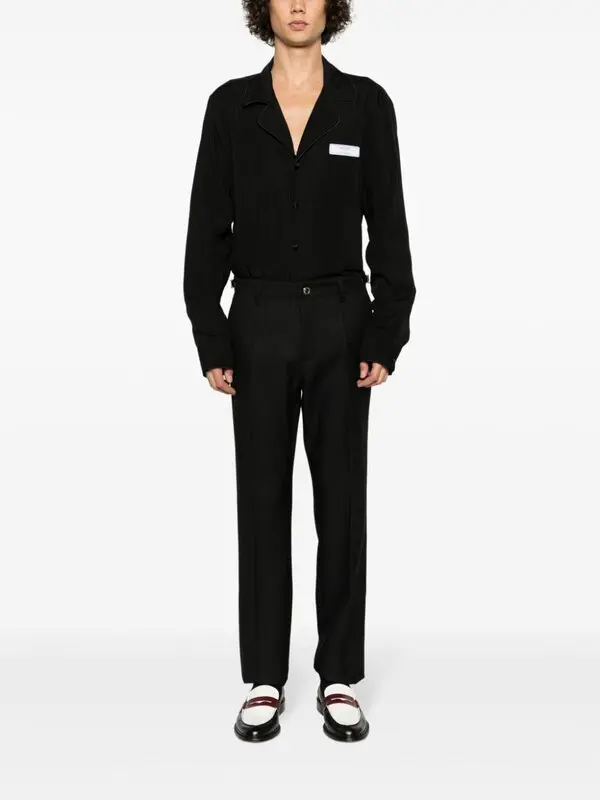 Balmain Logo-patch Long Sleeve Shirt