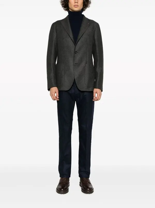 Jacob Cohen Bard Slim-cut Flannel Trousers - Blue