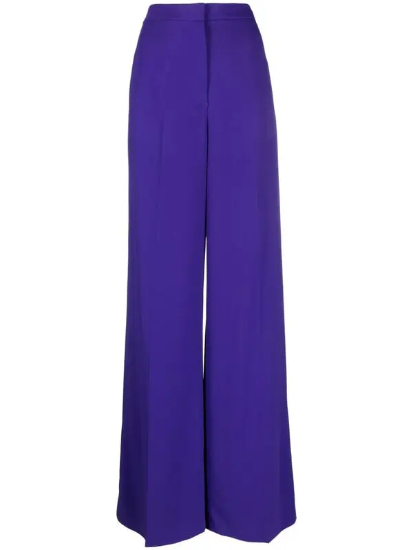 Moschino High-waist Wide-leg Trousers - Purple
