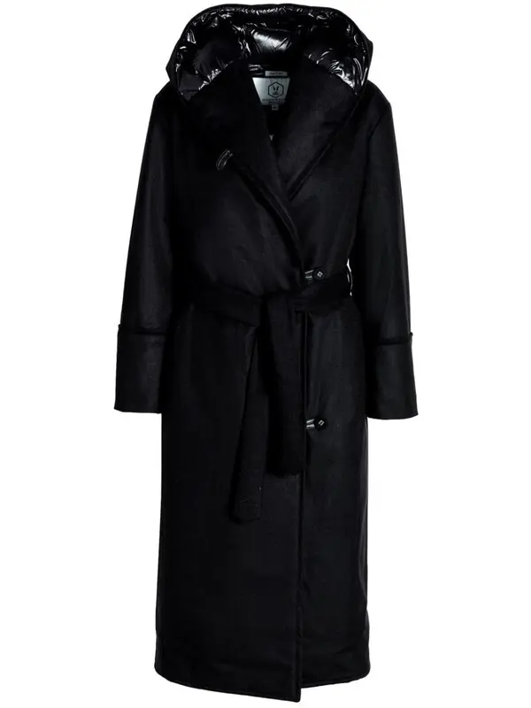 NORWEGIAN WOOL Hooded Virgin Wool-blend Wrap Coat