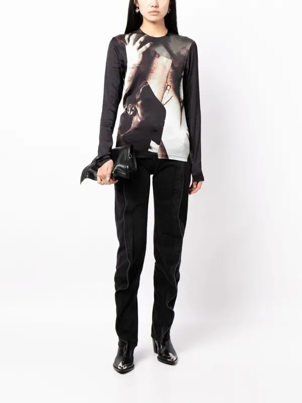 トップス Y/PROJECT Body Collage T-Shirt Y/Project Collage-Print Long-Sleeve T-Shirt In Black - 58% Off