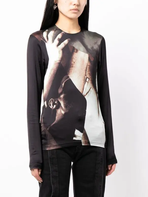 Y/Project Collage-Print Long-Sleeve T-Shirt In Black - 58% Off