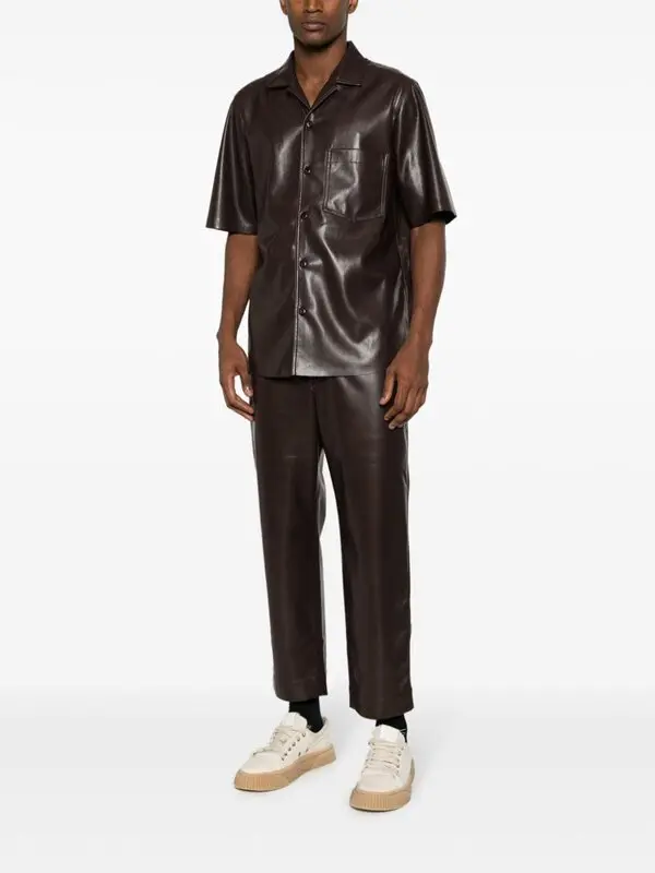 Nanushka Jain Faux-leather Straight Leg Trousers