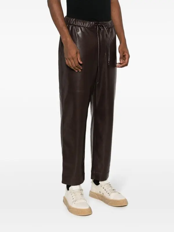 Nanushka Jain Faux-leather Straight Leg Trousers