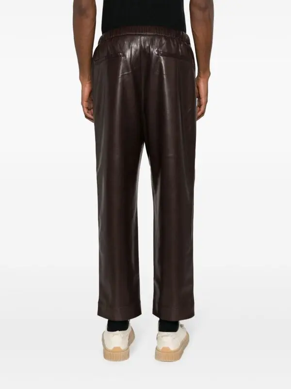 Nanushka Jain Faux-leather Straight Leg Trousers