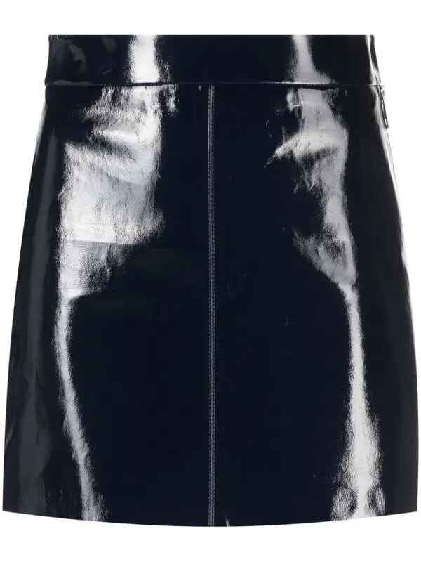 Zadig&Voltaire Jinette Vinyl Leather Miniskirt - Blue