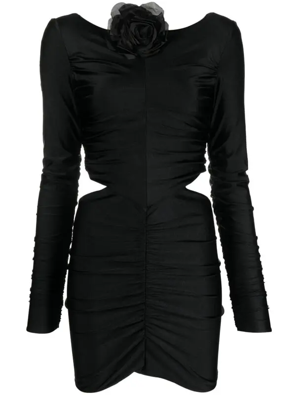 Giuseppe Di Morabito Floral-appliqué Cut-out Minidress - Black