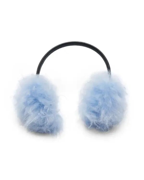 Gorski Cashmere Goat Fur Earmuffs - White