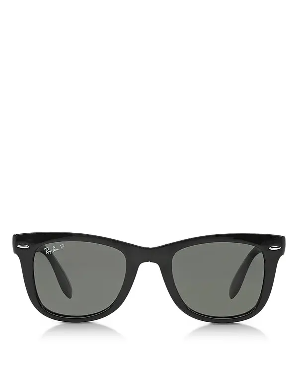 Ray-ban Polarized Wayfarer Ease Foldable Sunglasses - Black/gray Solid