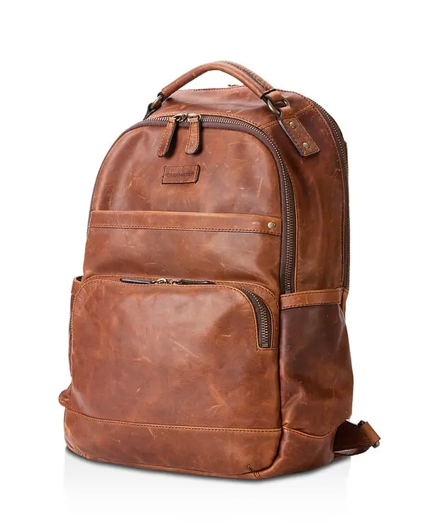 THE FRYE COMPANY Logan Leather Backpack - Cognac