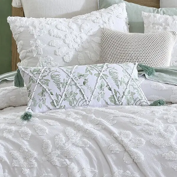 PERI HOME Botanical Fern Decorative Pillow, 11 X 22