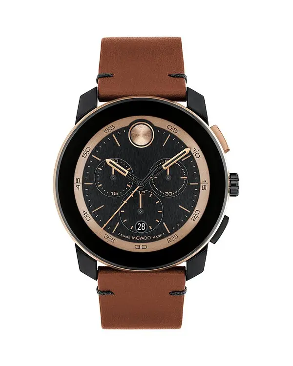 Movado Tr90 Chronograph Watch - Black/brown