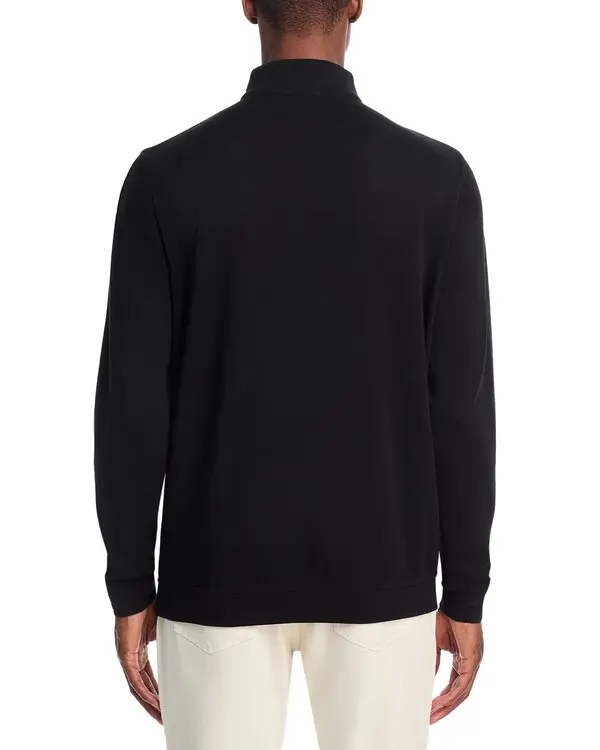 Peter Millar Crown Comfort Quarter Zip Pullover - Black