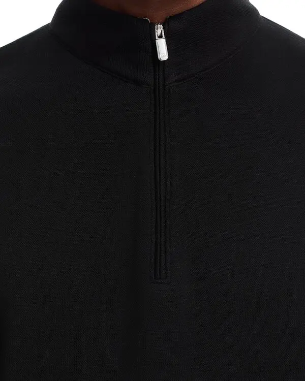 Peter Millar Crown Comfort Quarter Zip Pullover - Black