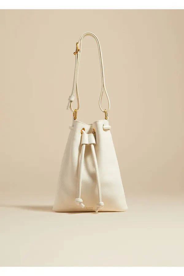 Khaite The Small Greta Bag In Off- Pebbled Leather