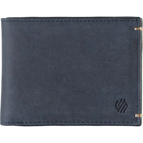 Johnston & Murphy Jackson Leather Wallet - Navy Oiled