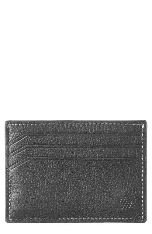 Johnston & Murphy Kingston Leather Card Case - Black Pebbled