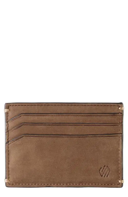 Johnston & Murphy Kingston Leather Card Case - Tan Oiled