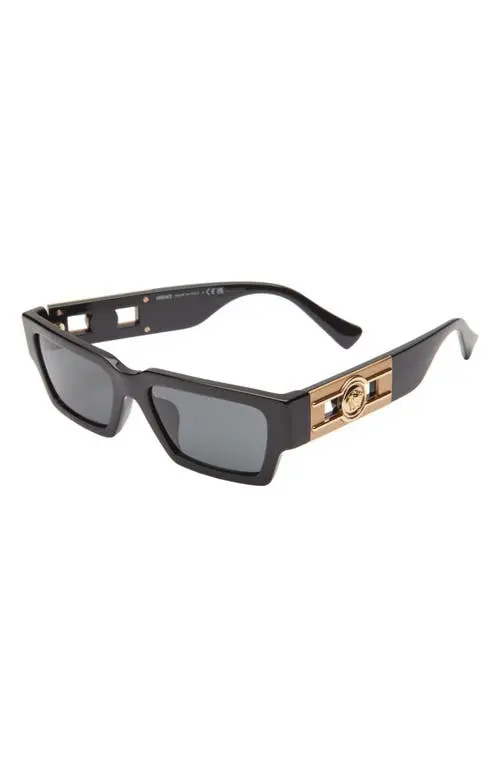 Versace 54mm Rectangular Sunglasses - Black