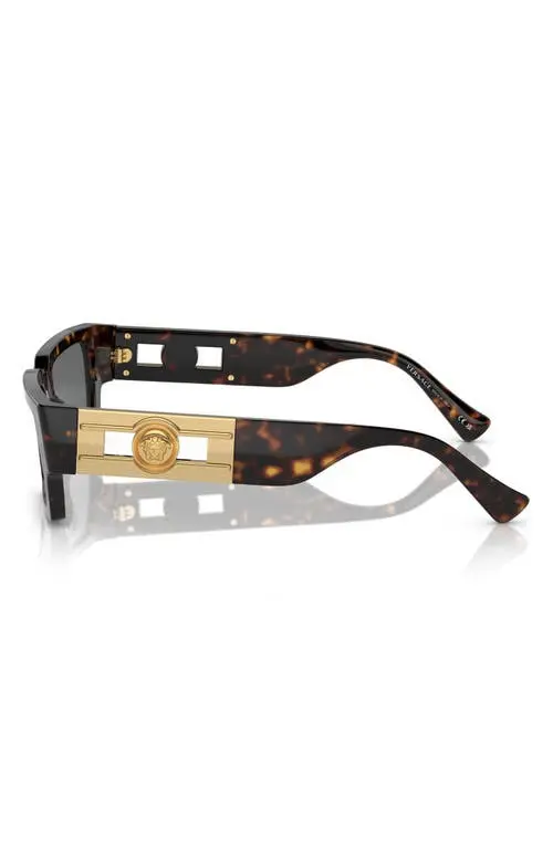 Versace 54mm Rectangular Sunglasses - Havana