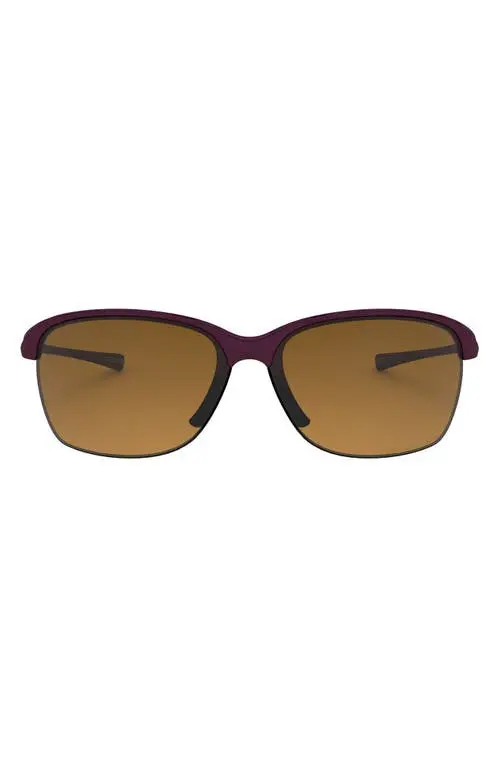 Oakley Unstoppable 65mm Gradient Polarized Oversize Sunglasses - Raspberry/brown P