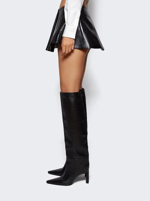 Khaite Ralpha Leather Mini Skirt