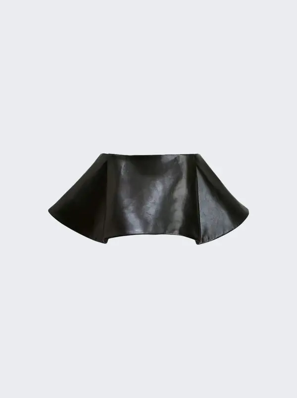 Khaite Ralpha Leather Mini Skirt - Black