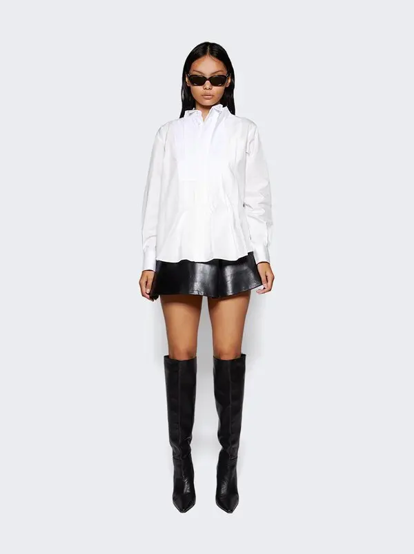 Khaite Ralpha Leather Mini Skirt