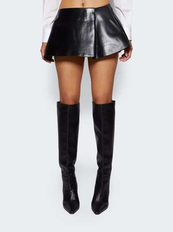 Khaite Ralpha Leather Mini Skirt
