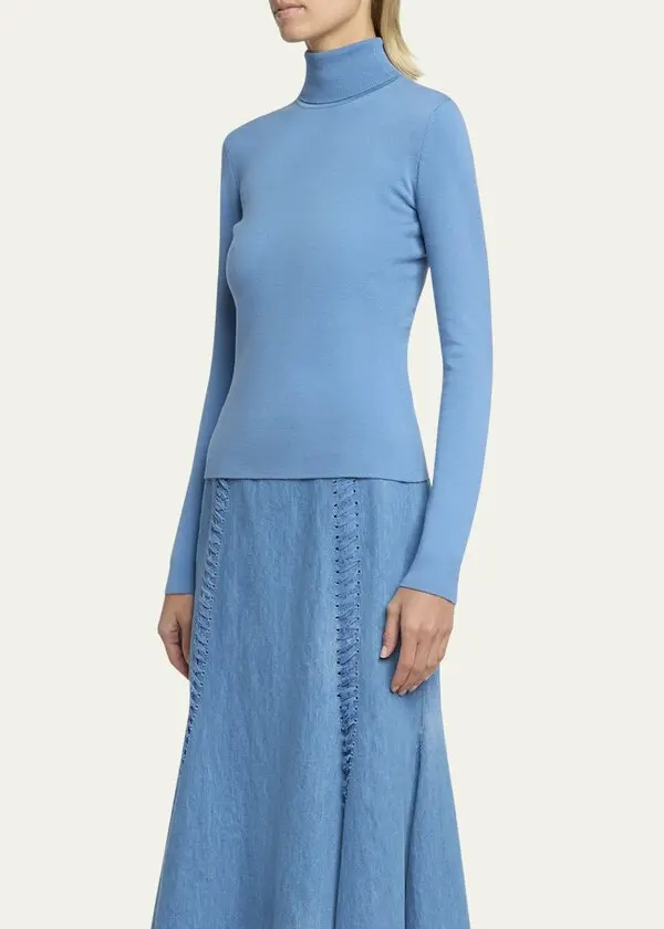 Gabriela Hearst May Wool Cashmere Turtleneck - Sky