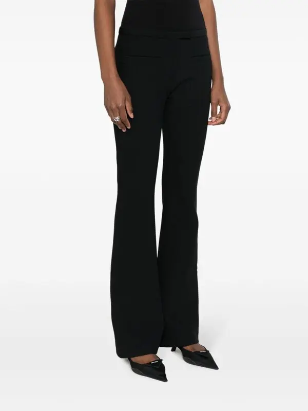 COURREGES Crepe Flared Trousers - Black