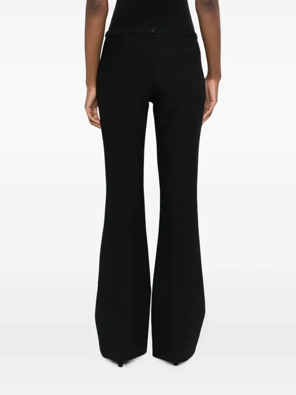 COURREGES Crepe Flared Trousers - Black