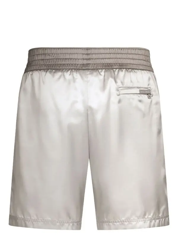 Dolce & Gabbana Logo-plaque Satin Swim Shorts