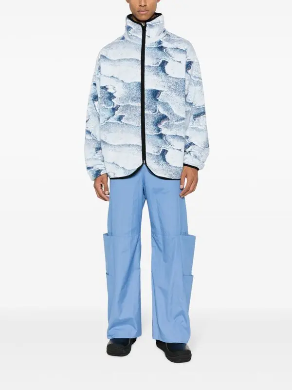 BONSAI Abstract-print Zip-up Jacket