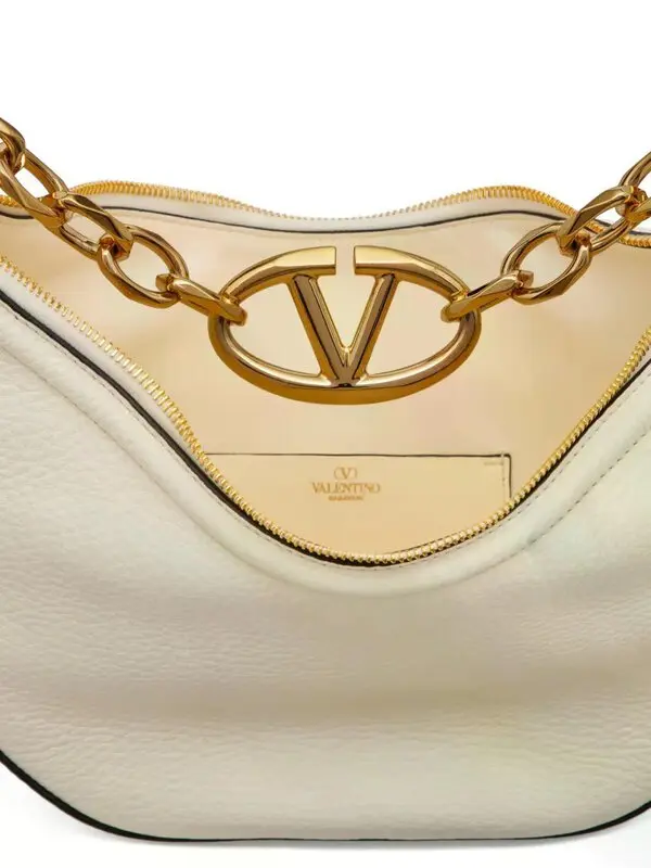 Valentino Garavani Vlogo Moon Shoulder Bag - Neutrals