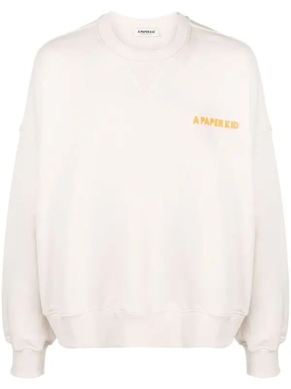 A PAPER KID Logo-print Cotton Sweatshirt